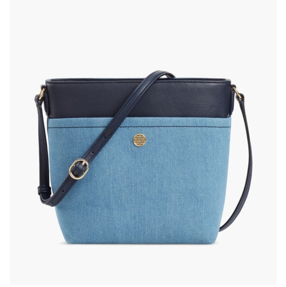Talbots | Bags | 5 Offnwt Talbots Blue Canvas And Leather Crossbody ...